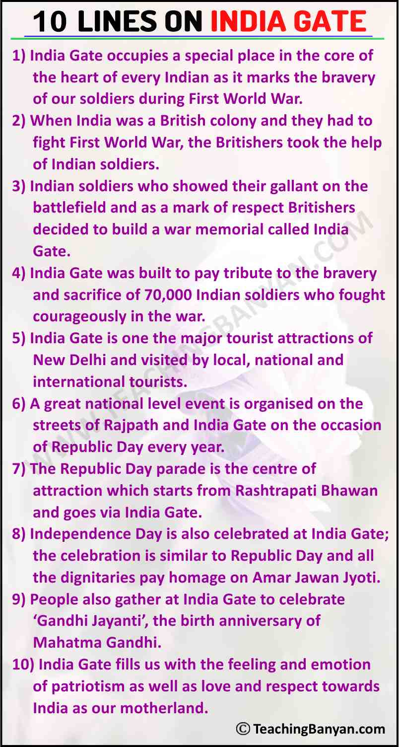10-lines-on-india-gate - TeachingBanyan.com 10-lines-on-india-gate - TeachingBanyan.com